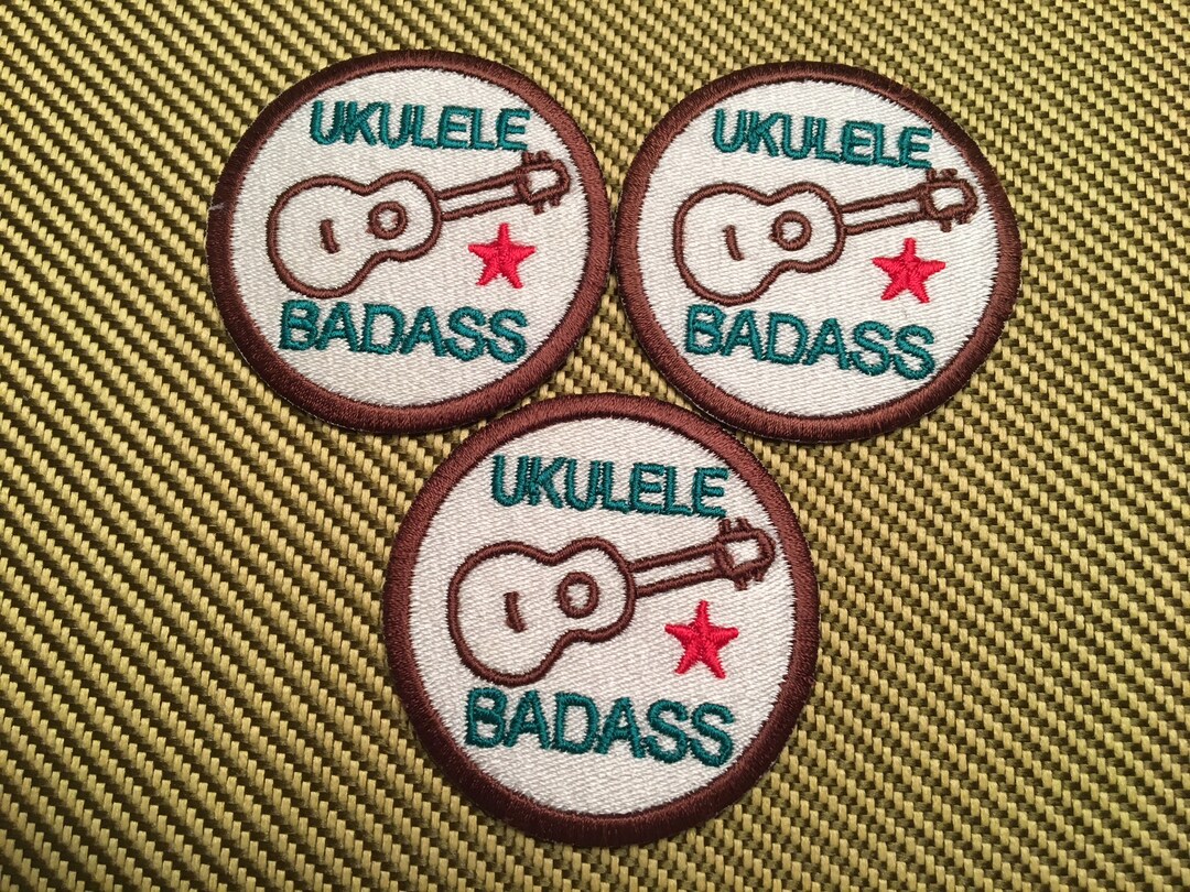 Ukulele Badass Merit Badge - Set of 3 - Embroidered - Etsy
