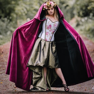 Velvet Cape, Fairy Fantasy Cape, Scottish Widow Cape - Etsy