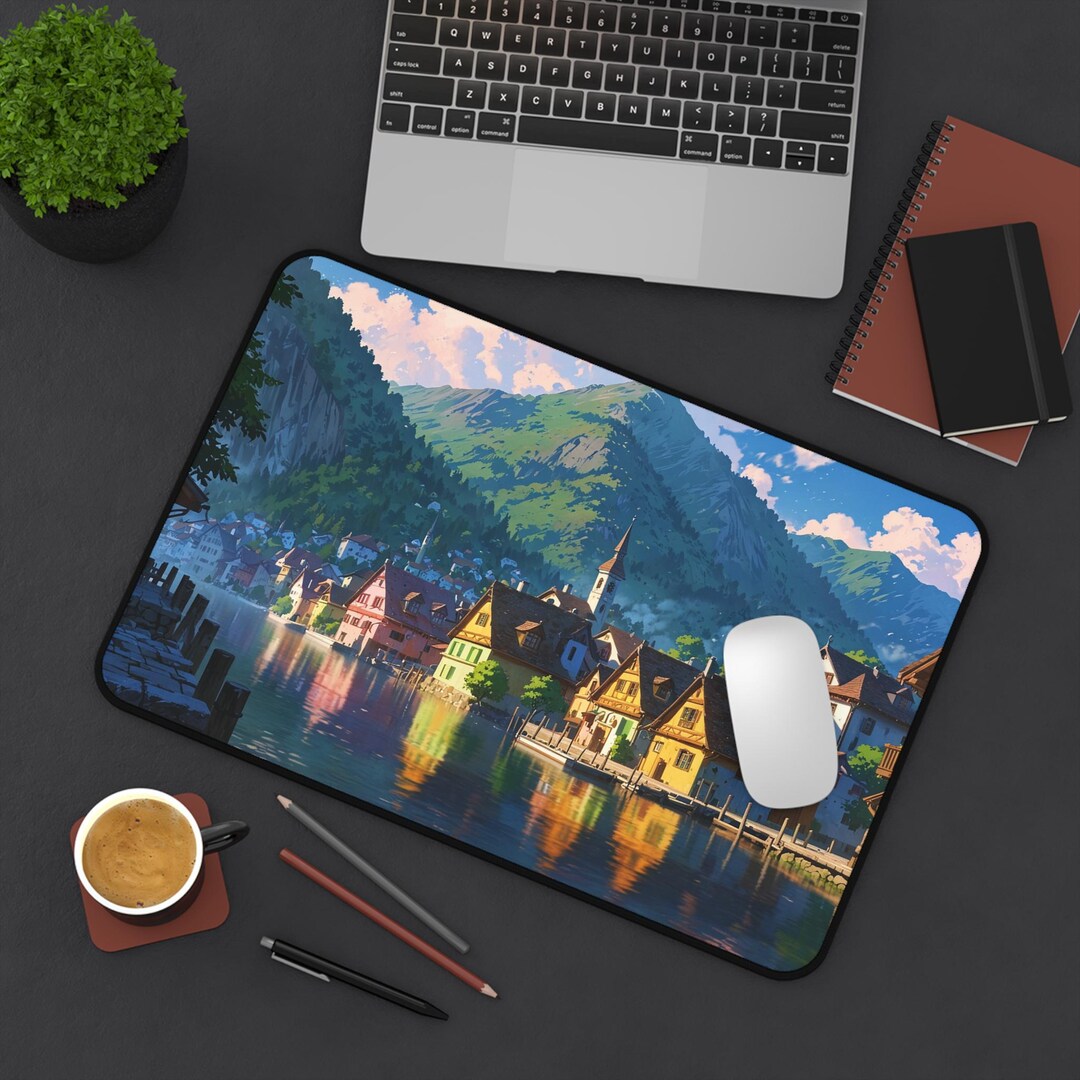 Idyllic Village Mat | Studio Ghibli Inspired | Peaceful Landscape ...