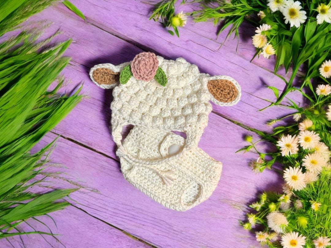 Sheep Baby Outfit Newborn Lamb Photography Prop Baby Girl Picture ...