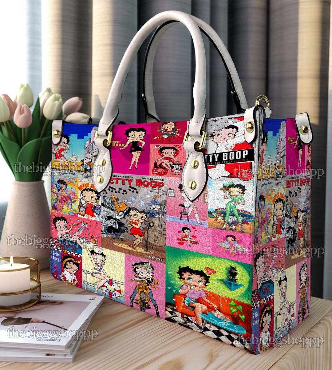 Betty Boop Personalized Leather Handbag, Betty Boop Woman Shoulder Bag ...
