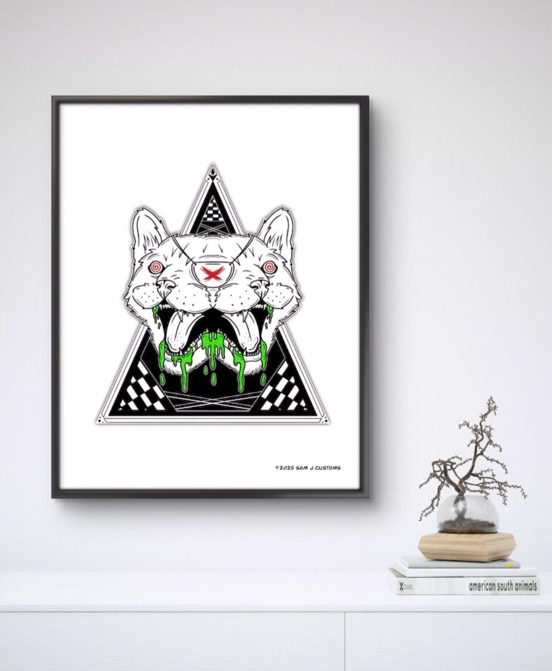Hypno Cat- Unframed Print - Etsy