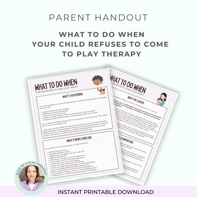 Resistance in Play Therapy Parent Handout: CCPT Resource (digital ...
