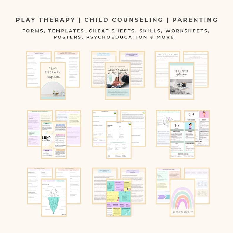 Whole Shop Child Therapy Resources Bundle – Play Therapist Tools ...