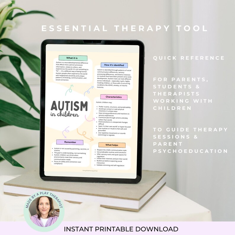 Autism in Children Cheat Sheet for Therapists & Parents | Understanding ...