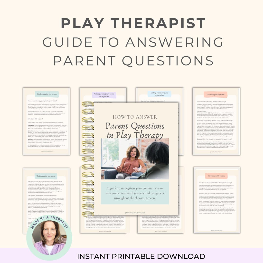 Play Therapy Parent Communication Guide | Responses to Common Questions ...