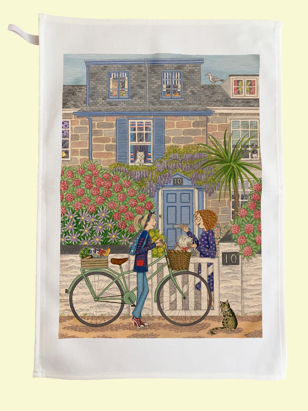 Cornwall Tea Towel Beach House Tea Towel Seaside Home Tea - Etsy