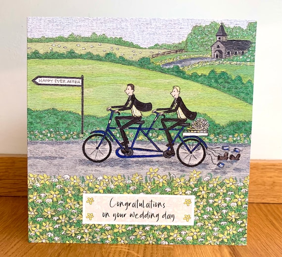 Gay Wedding Card Same Sex Wedding Card Mr And Mr Wedding Etsy Uk