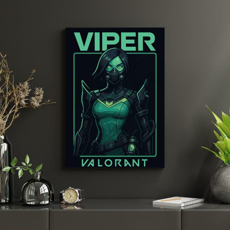 Viper Valorant Poster | Sci-fi Gaming Wall Art for Men & Women | Gamer ...