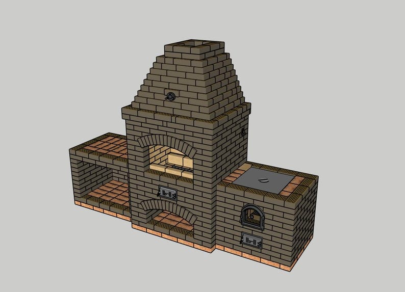 Projekt , Bbq , Bbq-complex, Barbecue, Oven for Cauldron - Etsy