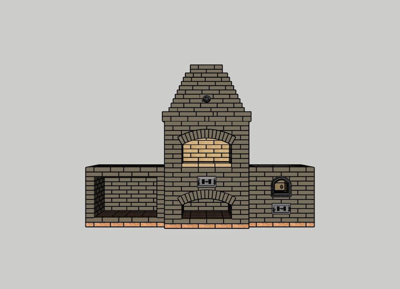 Projekt , Bbq , Bbq-complex, Barbecue, Oven for Cauldron - Etsy