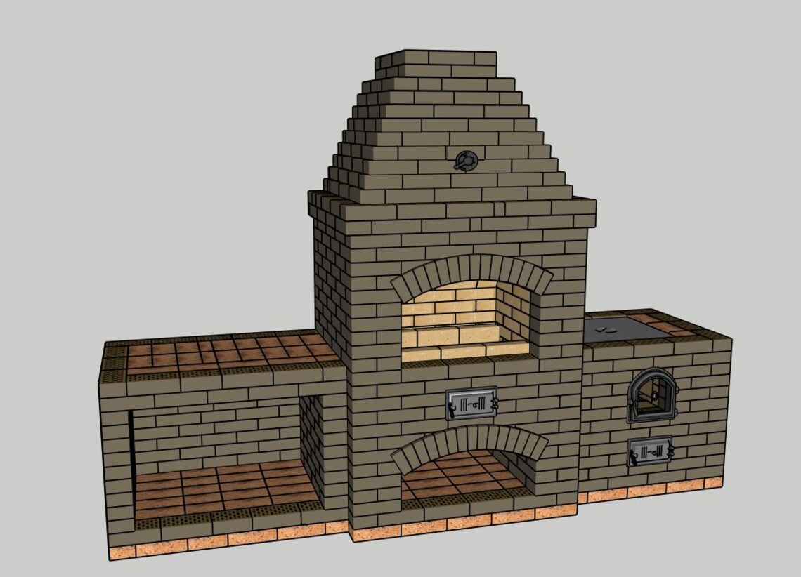 Projekt , Bbq , Bbq-complex, Barbecue, Oven for Cauldron - Etsy
