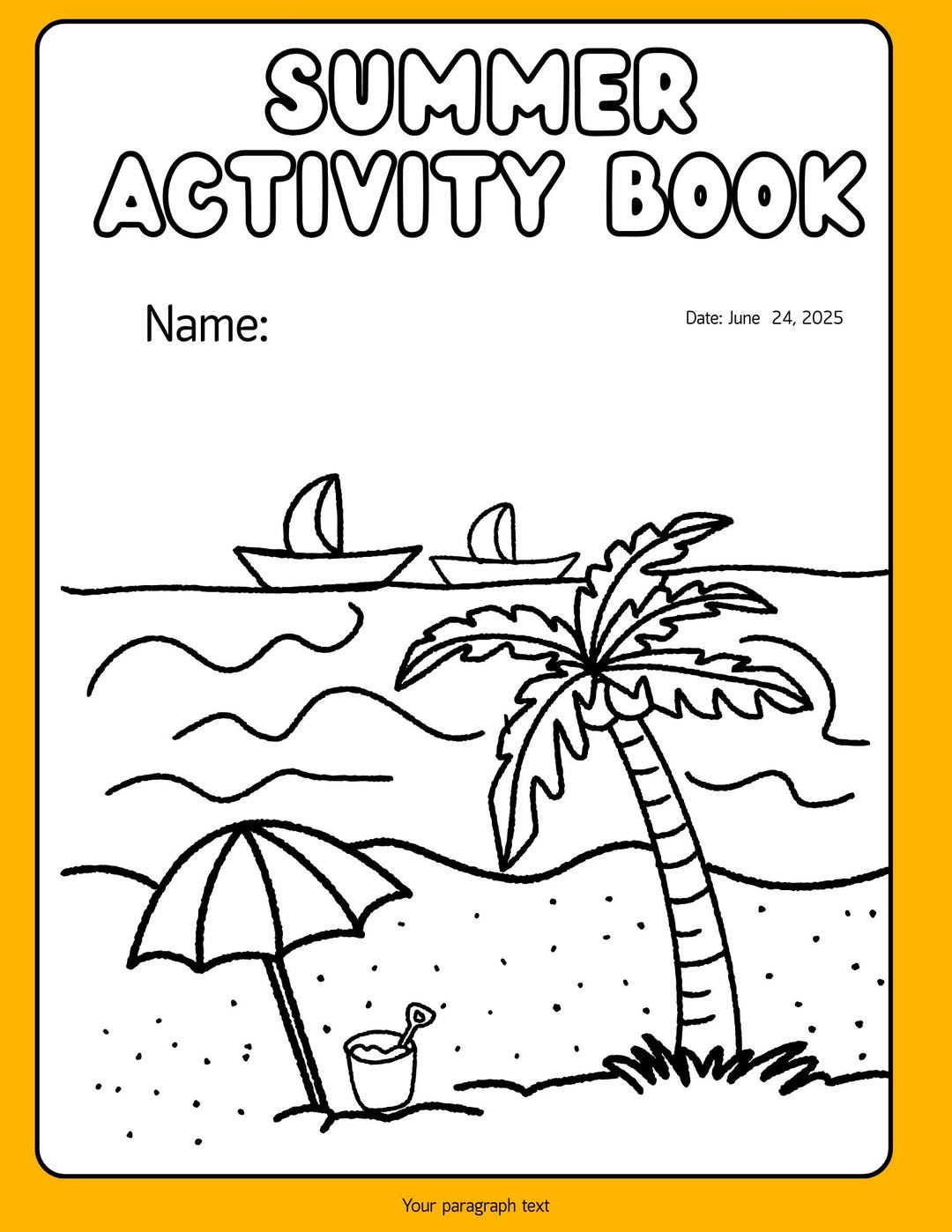 Summer Activity Book for Kids Printable Preschool Elementary Worksheets ...