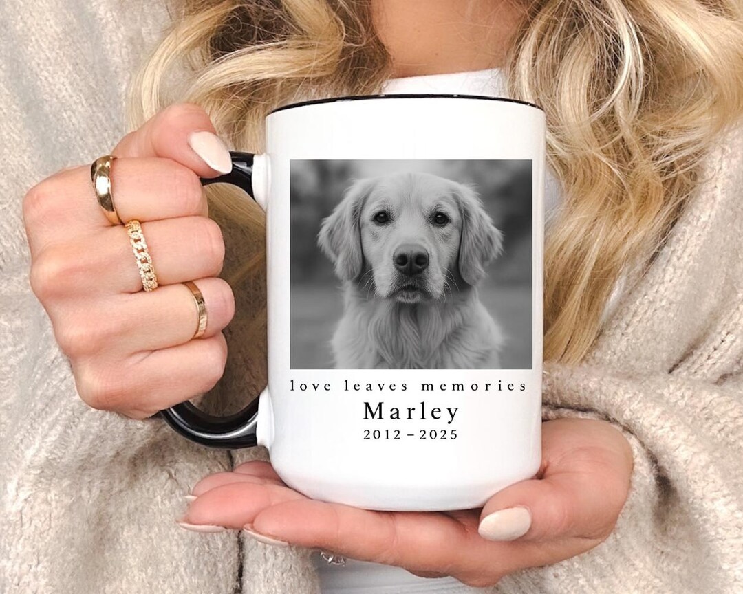 Personalized Pet Memorial Photo Mug Gift for Dog Loss Remembrance ...