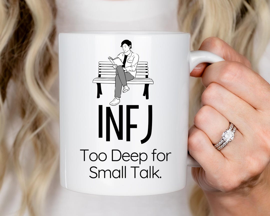 INFJ Mug Too Deep for Small Talk Introvert Mug Myers Briggs MBTI Mug ...