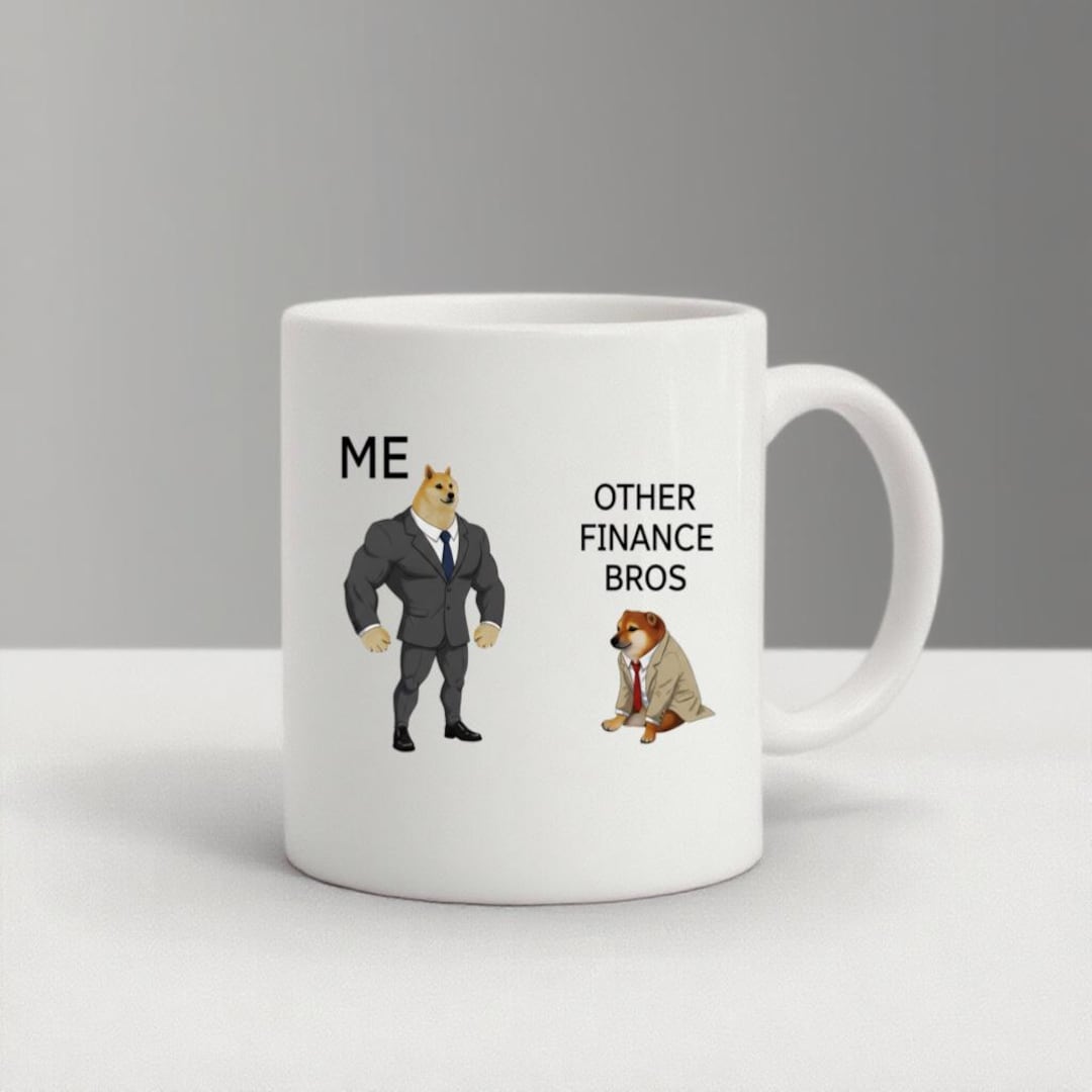 Funny Finance Mug, Dog Meme Office Coffee Cup, Accountant Gift for ...