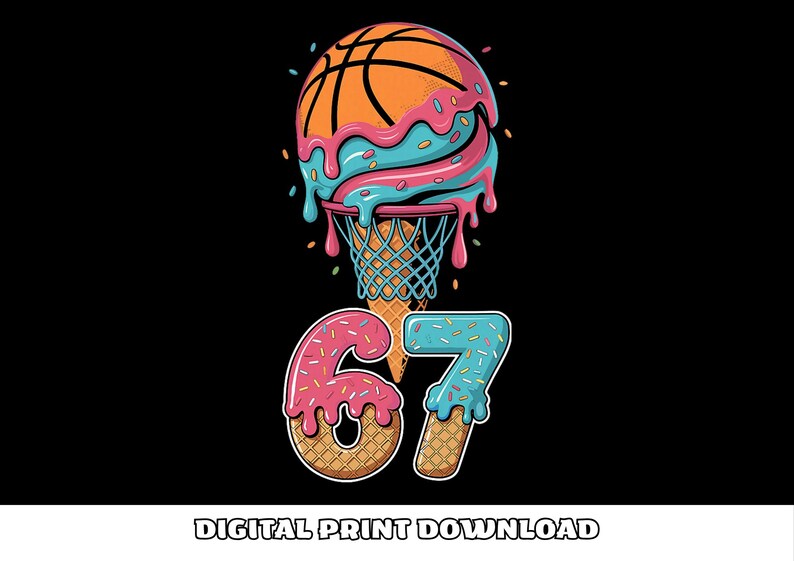 File PNG Six Seven Basketball Meme Digital Print | Drippy 67 Number ...