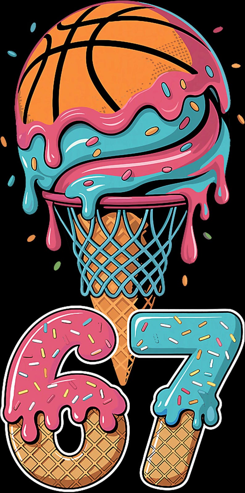 File PNG Six Seven Basketball Meme Digital Print | Drippy 67 Number ...