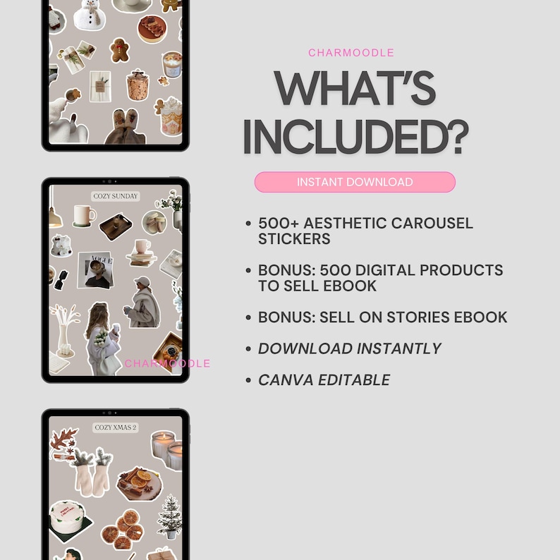 Instagram Trending Carousel Stickers | Aesthetic Viral Digital ...