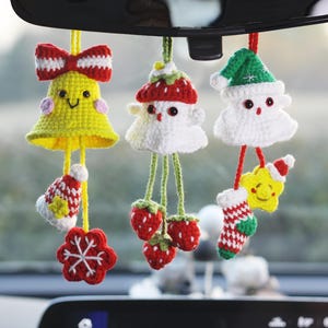 8-in-1 Car Hanger Crochet Pattern | Doll, Tree & Snowman Christmas ...