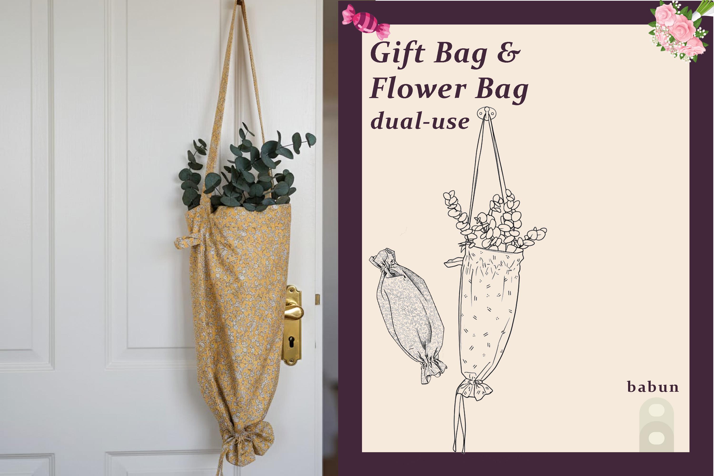 Candy Shape Bag Sewing Pattern: DIY Flower Tote & Gift Wrap (PDF) - Etsy