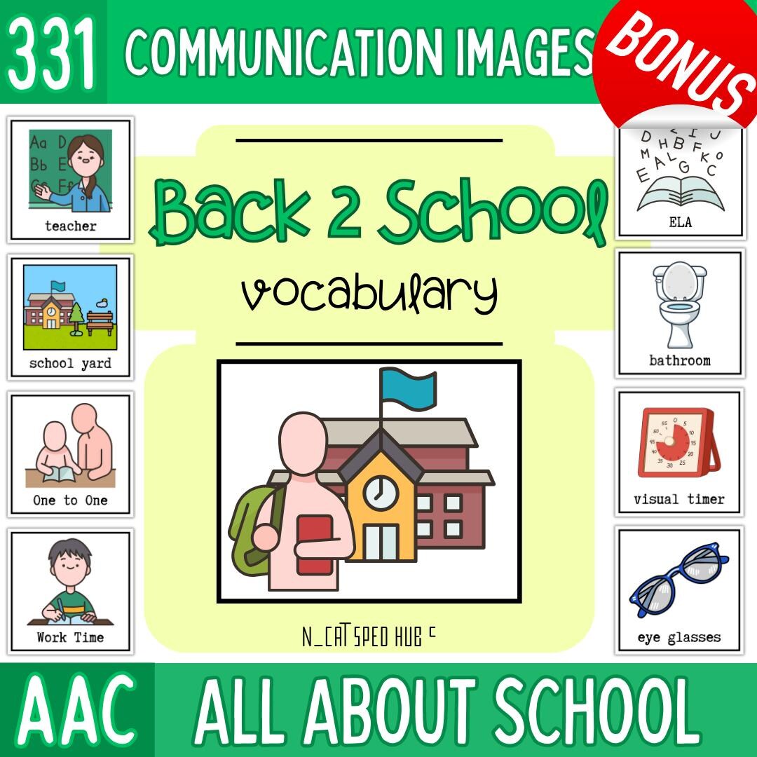 Non Verbal Communication Cards "all About School" AAC Printable Images ...