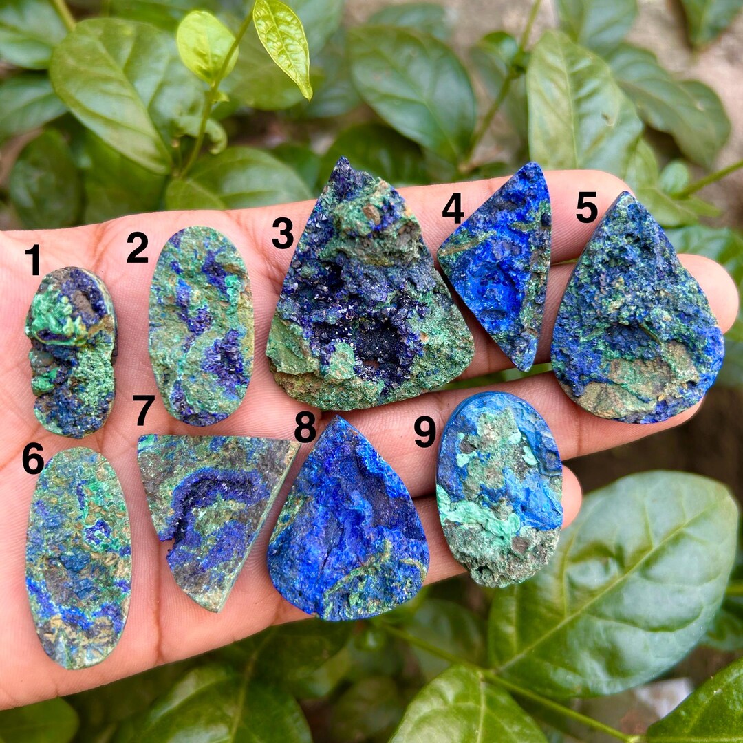 Natural Azurite Malachite Druzy Gemstone: Loose Stone for Jewelry ...