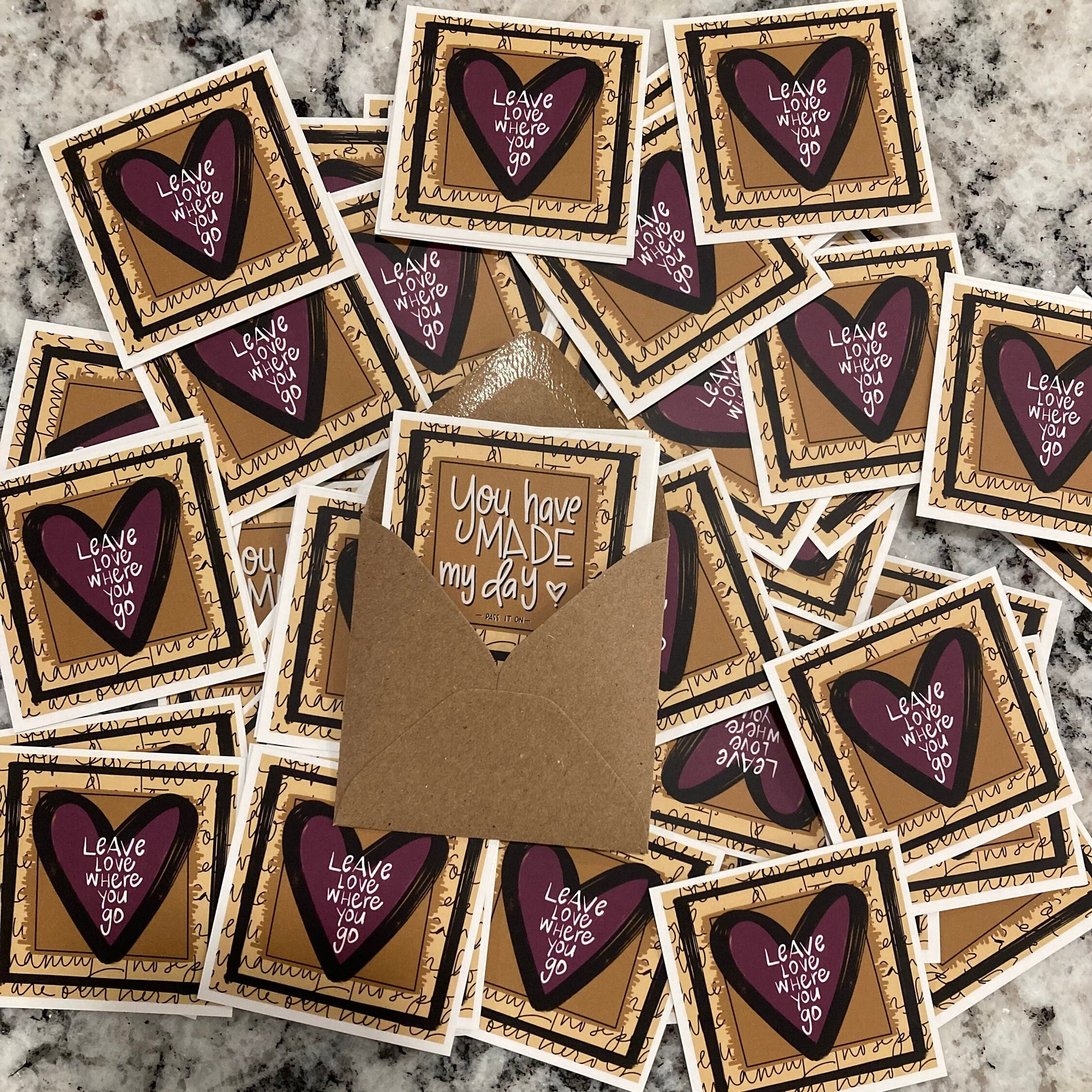 Leave Love Where You Go Cards (pack of 10) - Etsy