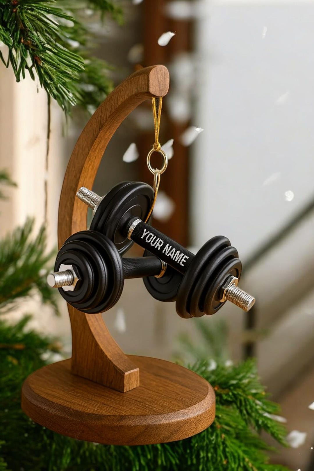 Custom Dumbbell Christmas Ornament – Fitness Lover Holiday Decor ...