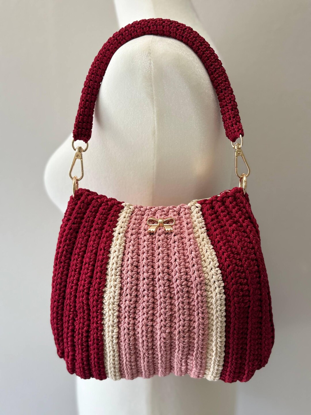 Hand Mini Bow Bag Crochet - Etsy
