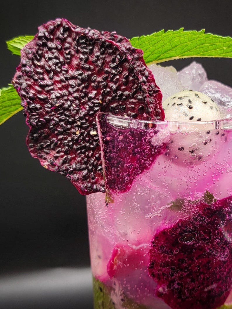 Dried Tropical Fruit Garnish 3-pack | Pineapple Mango Dragon Fruit ...