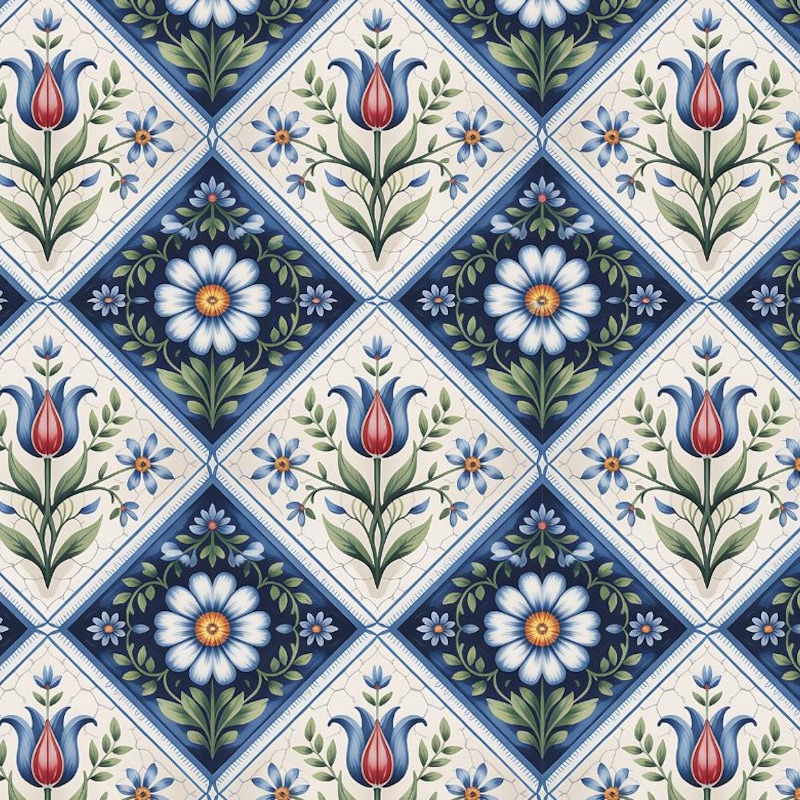 Tulip Printed Fabric - Etsy