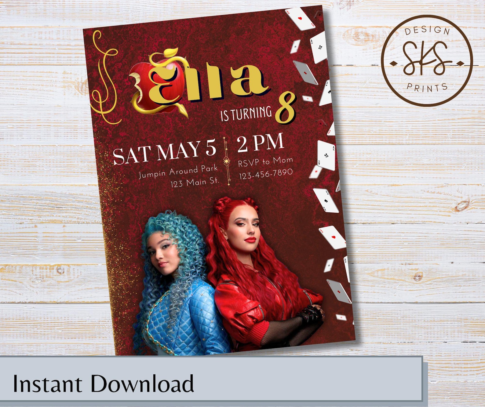Descendants | Rise of Red | Birthday Invitation - Etsy