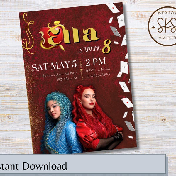 Rise of Red Birthday Party Invitation - Etsy