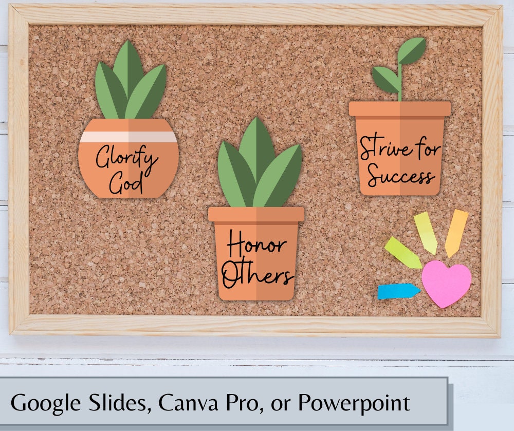 Succulents for Bulletin Board Class Motto - Etsy