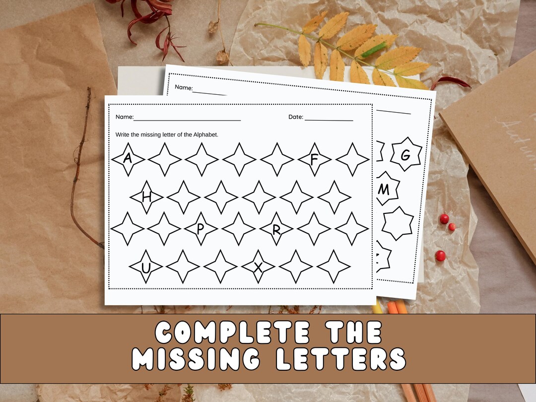 Missing Letter Alphabet Worksheet | ABC Letter Recognition Activity ...