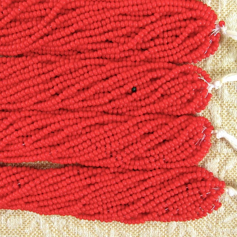 Red Seed Bead - Etsy