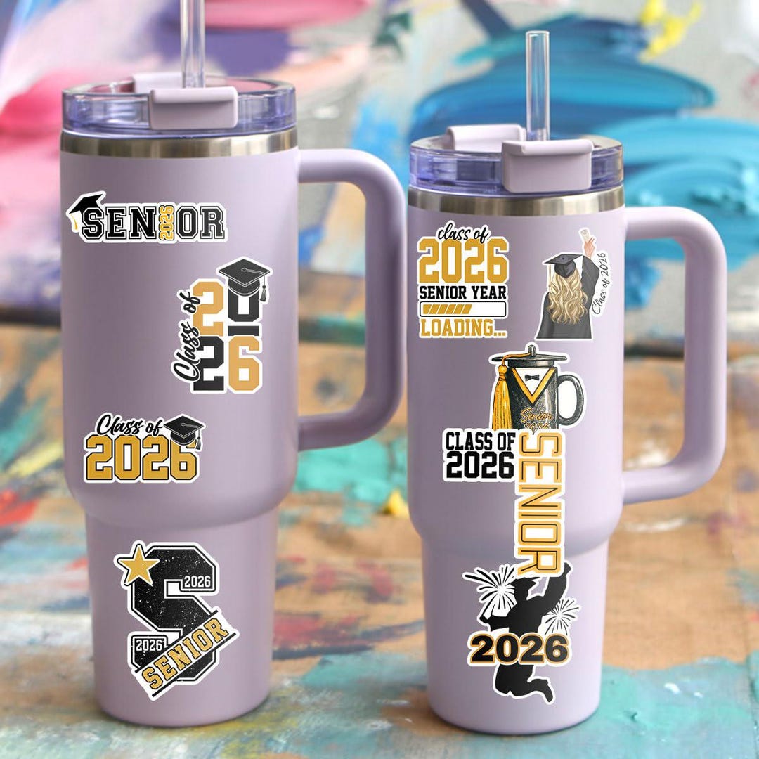 Senior 2026 Sticker Pack: Waterproof Vinyl Decals for Graduation - Etsy