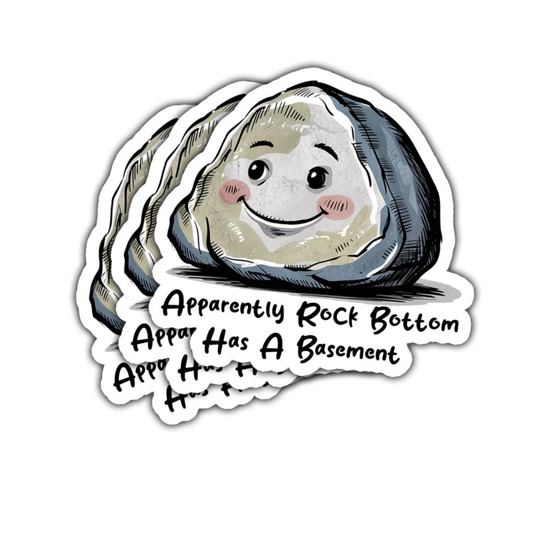 Funny Geology Sticker Pack: Rock Bottom Basement Humor - Etsy