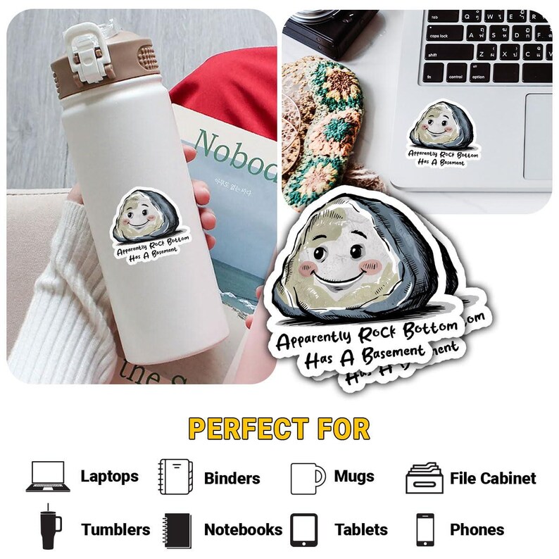 Funny Geology Sticker Pack: Rock Bottom Basement Humor - Etsy