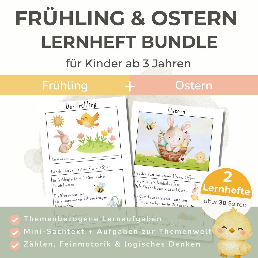 Preschool Activities Spring & Easter Bundle for Ages 3 and up ...