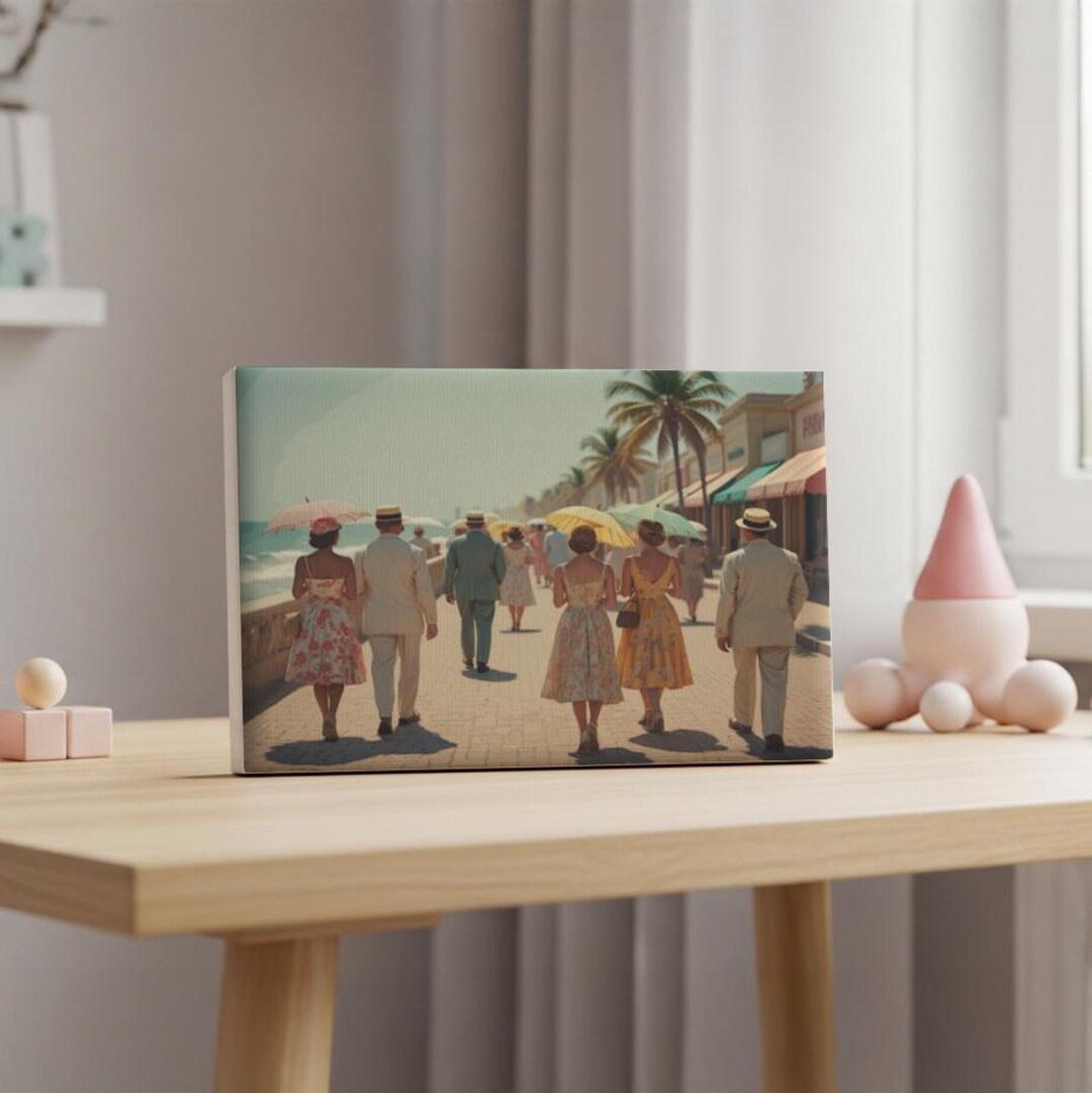 1950s Seaside Promenade Paint by Numbers Kit | Vintage Coastal DIY ...