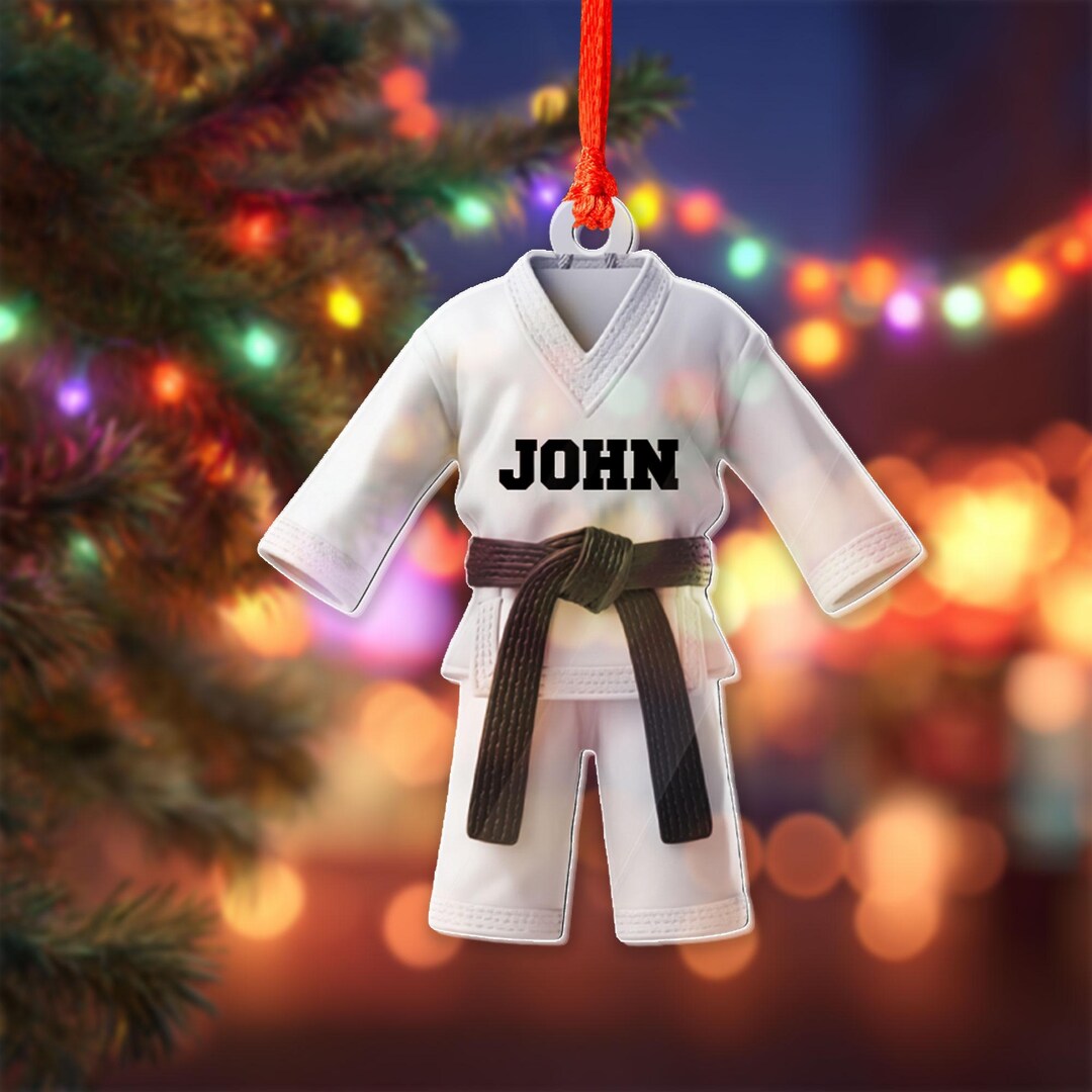 Personalized Karate Gi Ornament, Custom Shape Martial Arts Uniform ...