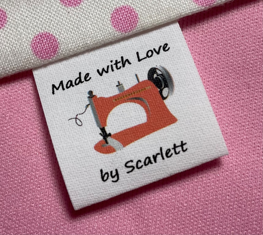 Custom Cotton Sew-in Labels: Sewing Machine Graphic, Loop Fold - Etsy
