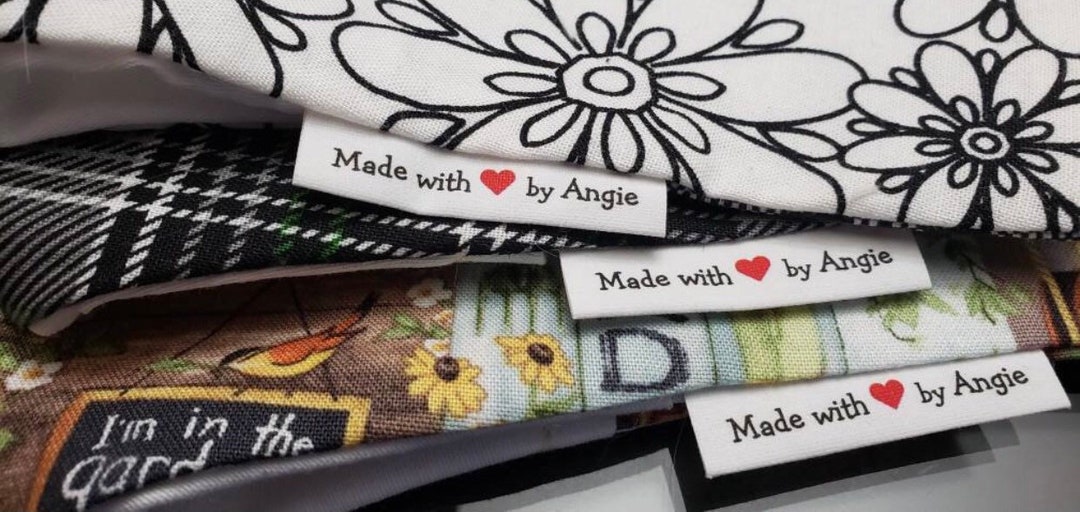 Custom Cotton Sewing Labels: Folded Name Tags, Fray-less - Etsy