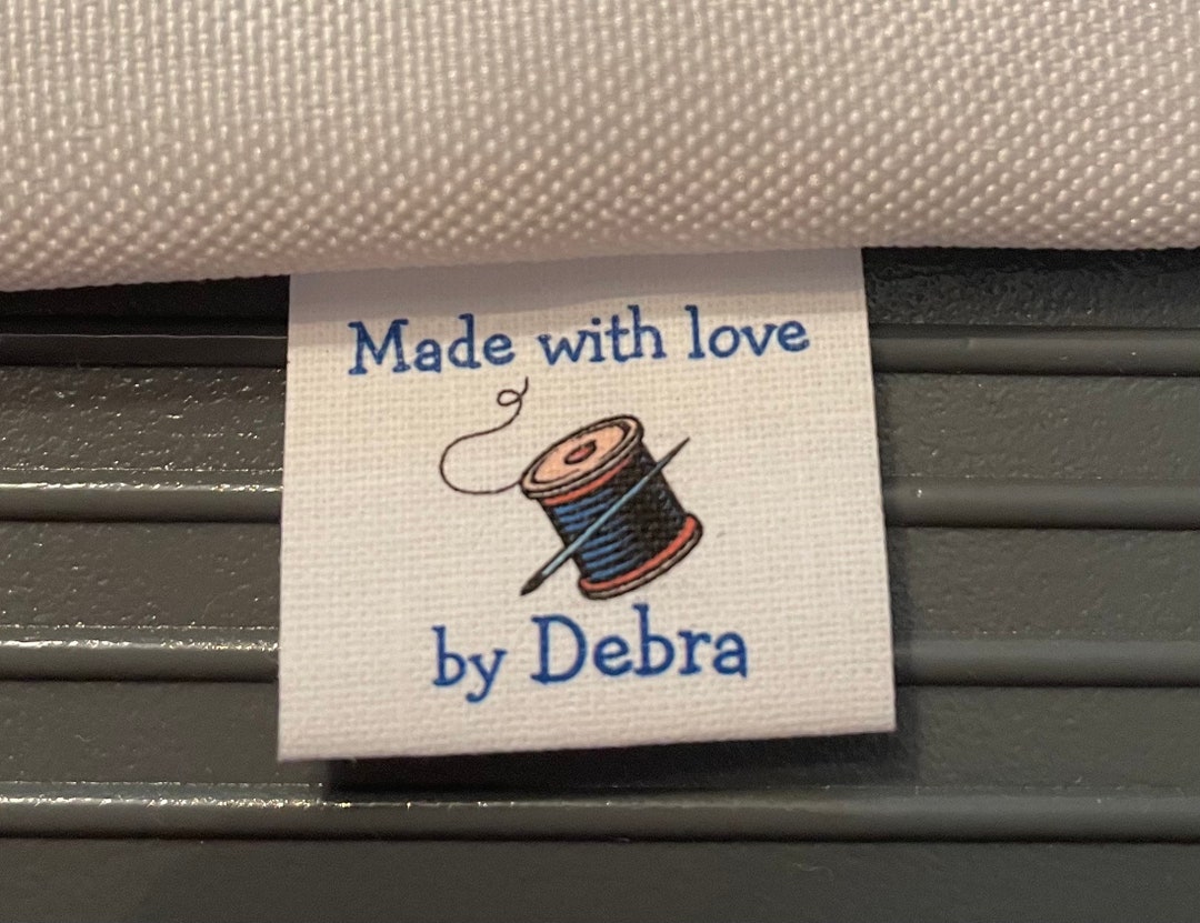 Custom Loop Fold Sewing Label Precut Custom Frayless, Fabric Sew in ...