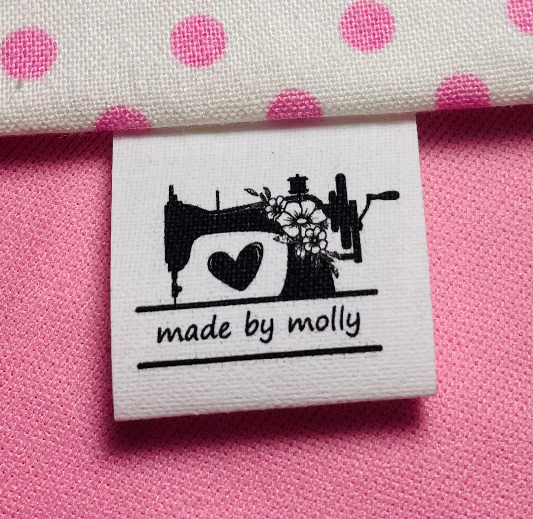 Custom Custom Sew in Cotton, Precut, Loop Fold Sewingtags/labels With ...