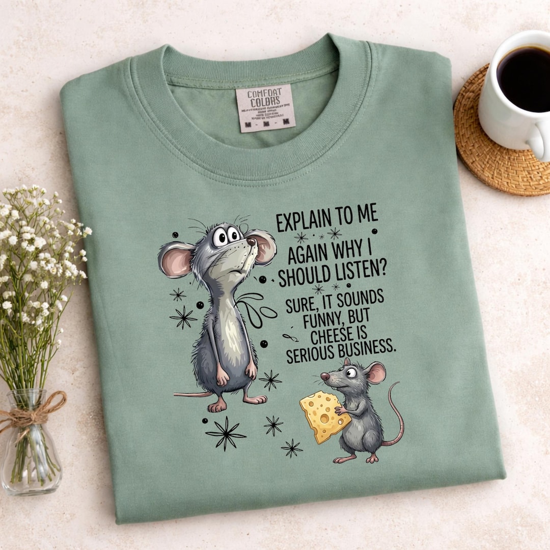Funny Mouse Cheese T-shirt, Animal Pun Humor Top, Cheese Lover Gift - Etsy