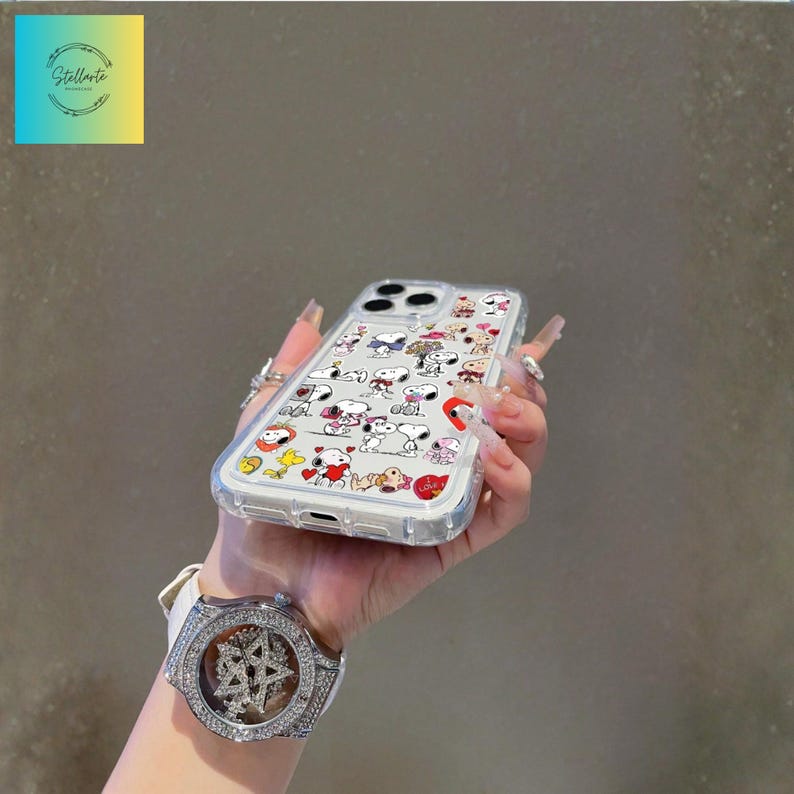 Cute Snoopys Clear Phone Cases – Retro & Fun Designs Cute Aesthetic ...