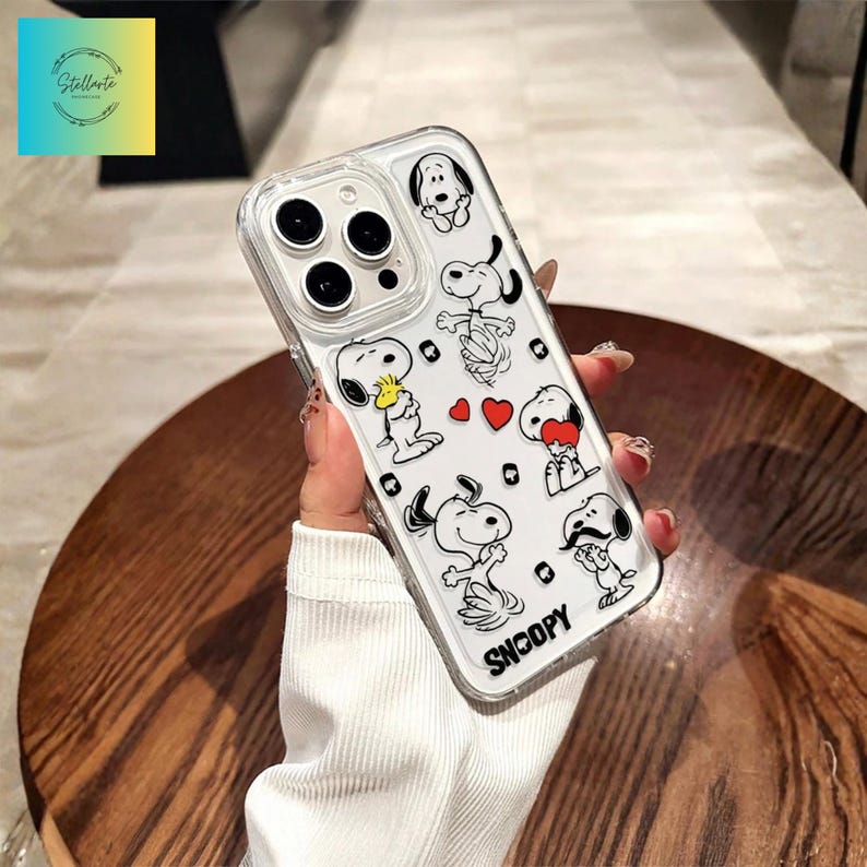 Cute Snoopys Clear Phone Cases – Retro & Fun Designs Cute Aesthetic ...